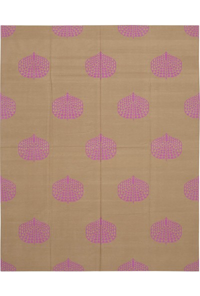 Bespoky Dhurrie Kahve 244X300 cm Geometrik Yün-Pamuk El Dokuma Kilim Alan Halısı Bespoky Dhurrie Kahve 244X300 cm Geometrik Yün-Pamuk El Dokuma Kilim Alan Halısı