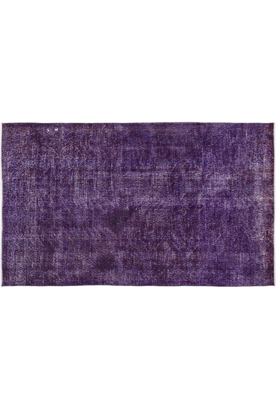 Bespoky Vintage Mor 179X301 cm Geleneksel Oryantal Yün Pamuk El Dokuma Alan Halısı