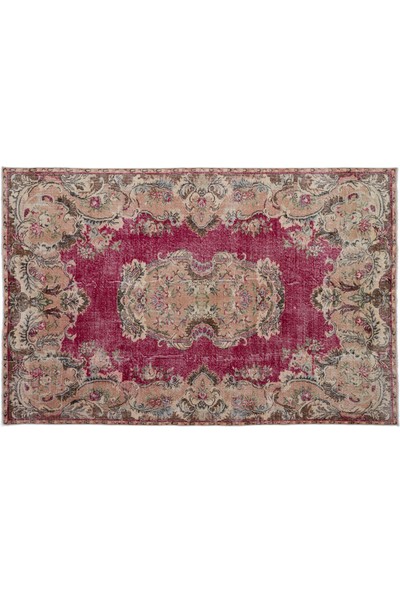 Bespoky Vintage 188X293 cm Geleneksel Oryantal Yün Pamuk El Dokuma Alan Halısı