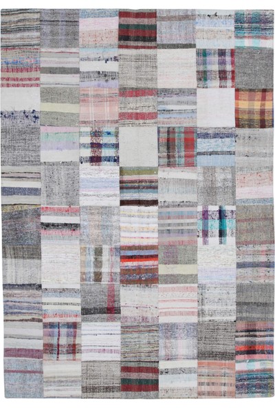 Bespoky Chaput 211X304 cm Patchwork Yün-Pamuk El Dokuma Kilim Alan Halısı Bespoky Chaput 211X304 cm Patchwork Yün-Pamuk El Dokuma Kilim Alan Halısı
