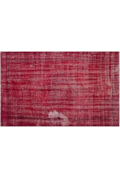 Bespoky Vintage Kırmızı 158X257 cm Göbekli Yün Pamuk El Dokuma Alan Halısı