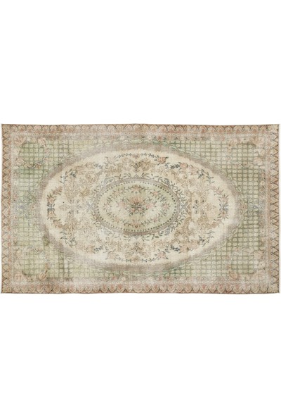Bespoky Vintage 197X326 cm Geleneksel Oryantal Yün Pamuk El Dokuma Alan Halısı