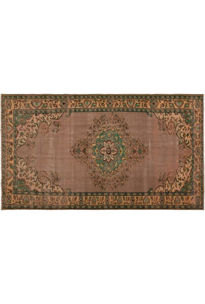 Bespoky Vintage 181X316 cm Geleneksel Oryantal Yün Pamuk El Dokuma Alan Halısı