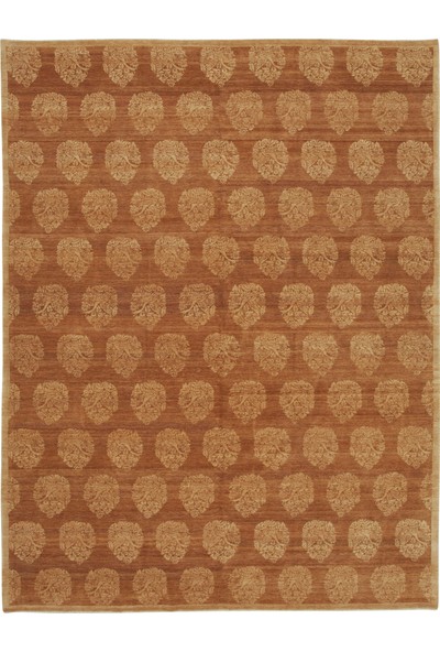 Bespoky Oushak Turuncu 275X365 cm Geleneksel Oryantal Yün-Pamuk El Dokuma Alan Halısı