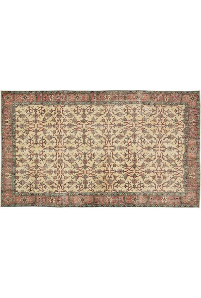 Bespoky Vintage 162X283 cm Geleneksel Oryantal Yün Pamuk El Dokuma Alan Halısı