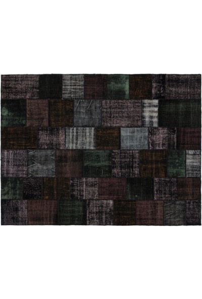 Bespoky Fourtypatch Siyah 276X365 cm Patchwork Yün Pamuk El Dokuma Alan Halısı Bespoky Fourtypatch Siyah 276X365 cm Patchwork Yün Pamuk El Dokuma Alan Halısı