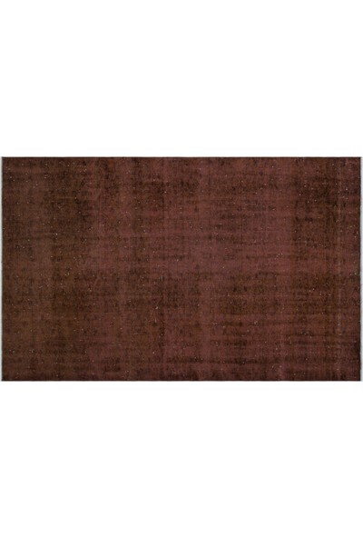 Bespoky Vintage Kahve 183X287 cm Nostaljik Yün Pamuk El Dokuma Alan Halısı