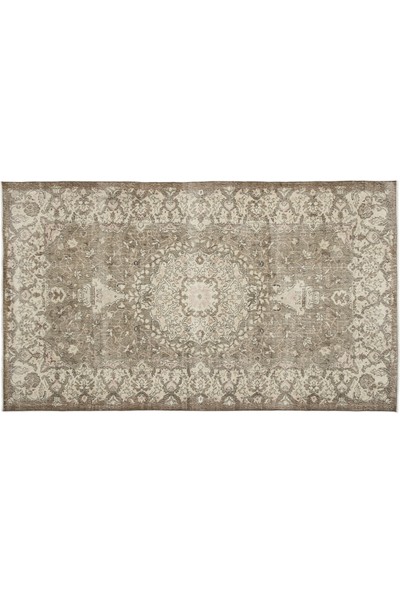 Bespoky Vintage Bej 178X305 cm Geleneksel Oryantal Yün Pamuk El Dokuma Alan Halısı Bespoky Vintage Bej 178X305 cm Geleneksel Oryantal Yün Pamuk El Dokuma Alan Halısı