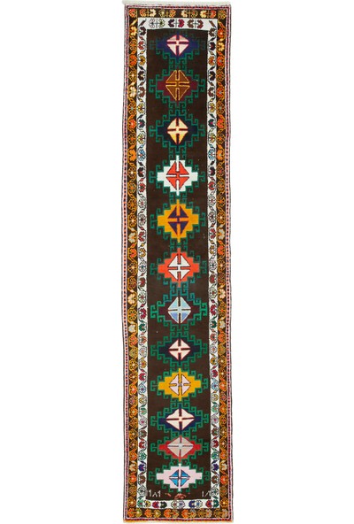 Bespoky Kherki 85X408 cm Geleneksel Oryantal Yün-Pamuk El Dokuma Alan Halısı Bespoky Kherki 85X408 cm Geleneksel Oryantal Yün-Pamuk El Dokuma Alan Halısı