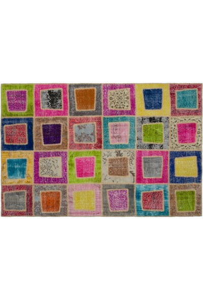 Bespoky Fourtypatch 160X241 cm Patchwork Yün Pamuk El Dokuma Alan Halısı Bespoky Fourtypatch 160X241 cm Patchwork Yün Pamuk El Dokuma Alan Halısı