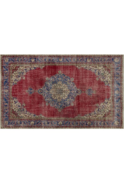 Bespoky Vintage 202X321 cm Geleneksel Oryantal Yün Pamuk El Dokuma Alan Halısı