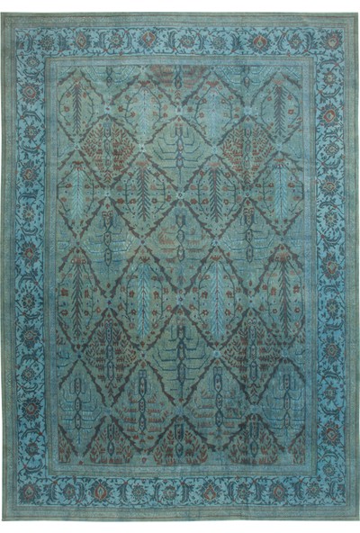 Bespoky Oushak Oversized Mavi 411X594 cm Geleneksel Oryantal Yün Pamuk El Dokuma Alan Halısı Bespoky Oushak Oversized Mavi 411X594 cm Geleneksel Oryantal Yün Pamuk El Dokuma Alan Halısı