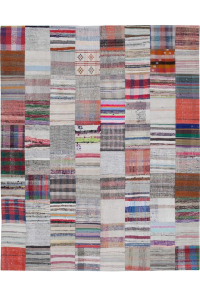 Bespoky Chaput 237X299 cm Patchwork Yün-Pamuk El Dokuma Kilim Alan Halısı Bespoky Chaput 237X299 cm Patchwork Yün-Pamuk El Dokuma Kilim Alan Halısı