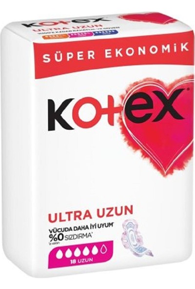 Kotex Ultra Quadro Süper Eko Uzun 18 li