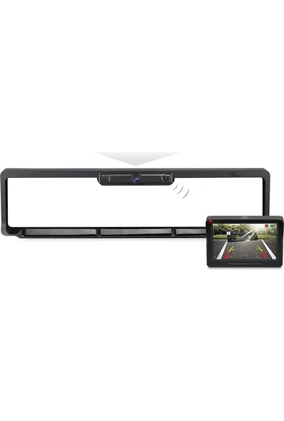 Kaneed PZ621-W Araba 4.3 Inç Avrupa Çerçevesi Güneş Kablosuz Video Siyah (Yurt Dışından)