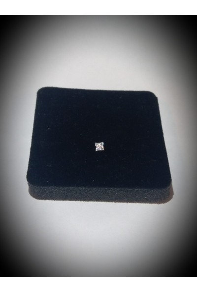 Si&si 925 Ayar Gümüş Dört Taş Zirkon Kare Hızma