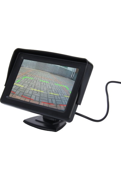 Kaneed Evrensel 4.3 Inç Araba Yüksek Çözünürlüklü Monitör Siyah (Yurt Dışından)