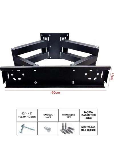 LCD Askı Aparatı Hareketli 6 Kollu 42