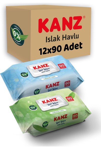 Kanz Islak Mendil Havlu 12X90 1.080 Yaprak
