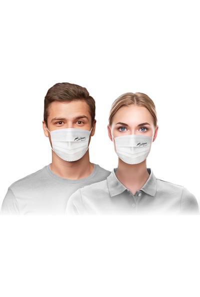 TT Medical Group 50'li Unisex Beyaz Atatürk Imza Detaylı Meltblown Filtre Cerrahi Maske Yüksek Korumalı