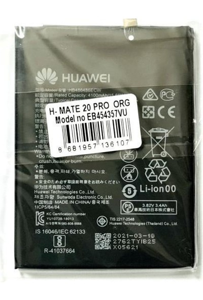 Tokgöz Huawei P20 Pro Batarya Pil