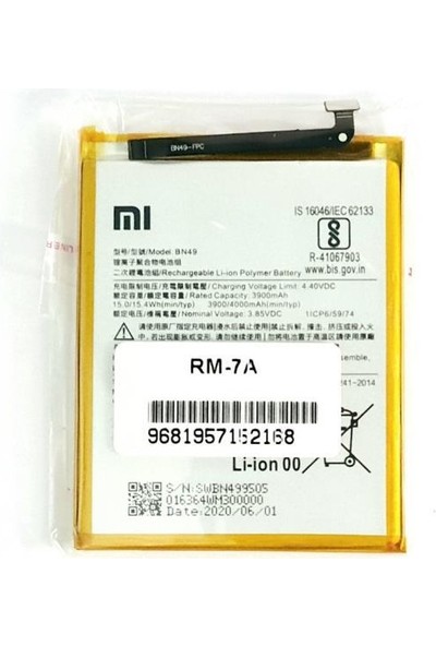 Tokgöz Xiaomi Redmi 7A (BN49) Batarya Pil