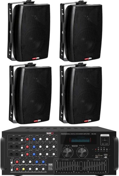 Lastvoice Black Trend Paket-2 duvar Hoparlör ve Mikser Anfi Paketi (1 Mikser 4 hoparlör) Lastvoice Black Trend Paket-2 duvar Hoparlör ve Mikser Anfi Paketi (1 Mikser 4 hoparlör)