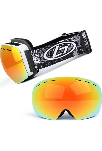 Obaolay H018 Çift Katmanlı Buğu Önleyici Rüzgar Geçirmez UV400 Kayak Gözlüğü (Yurt Dışından)