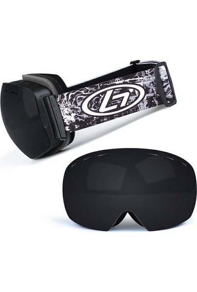 Obaolay H018 Çift Katmanlı Buğu Önleyici Rüzgar Geçirmez UV400 Kayak Gözlüğü (Yurt Dışından)