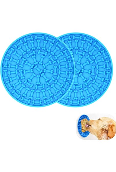 Lbq-2 Adet Köpek Yalama Pad, Süper Emme ile Banyo Tımar Yavaş Besleyiciler Mat