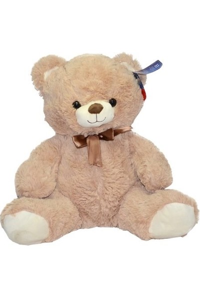 Halley Peluş 45 cm Kurdelalı Sevimli Peluş Ayıcık Halley Peluş 45 cm Kurdelalı Sevimli Peluş Ayıcık