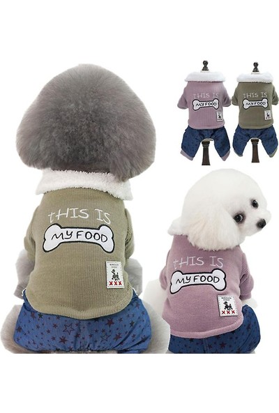 Lbq-Pet Giysileri Kedi Teddy Köpek Giysileri Dört Bacaklı Pamuk-Yastıklı Giysi Pembe Lbq-Pet Giysileri Kedi Teddy Köpek Giysileri Dört Bacaklı Pamuk-Yastıklı Giysi Pembe