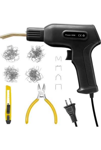 Blesiya Plastik Kaynakçılar Kiti 4 Türler Için Zımba Araba Tampon Tamir Siyah (Yurt Dışından)