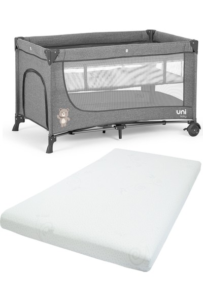 Uni Baby Lindo Oyun Parkı Bebek Beşik 70x120 Cm Viscotech Yatak Hediyeli Uni Baby Lindo Oyun Parkı Bebek Beşik 70x120 Cm Viscotech Yatak Hediyeli