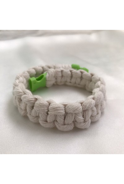 Mervak Makrome Örgü Kedi Tasması Beyaz 20-21 cm