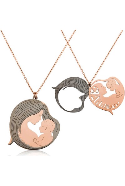 Silver Gümüş Anne ve Bebek Kolye Silver Gümüş Anne ve Bebek Kolye