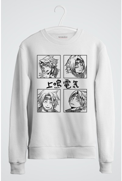 Karikatür Store My Hero Academia Denki Kaminari Anime Baskılı Sweatshirt Karikatür Store My Hero Academia Denki Kaminari Anime Baskılı Sweatshirt