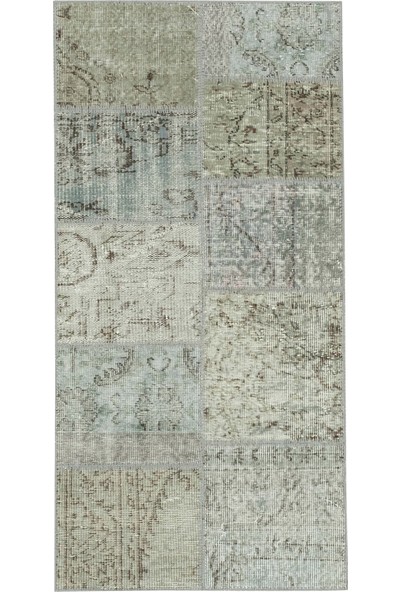 Bespoky Fourtypatch Gri 73x150 Cm Patchwork Yün-Pamuk El Dokuma Alan Halısı Bespoky Fourtypatch Gri 73x150 Cm Patchwork Yün-Pamuk El Dokuma Alan Halısı