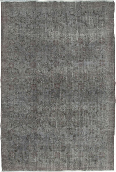 Bespoky Overdyed Gri 212x318 Cm Nostaljik Boyalı Yün-Pamuk El Dokuma Alan Halısı