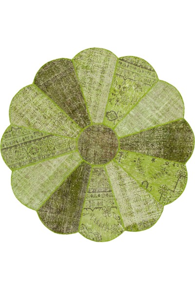 Bespoky Fourtypatch Yeşil 201x201 Cm Patchwork Yün-Pamuk El Dokuma Alan Halısı Bespoky Fourtypatch Yeşil 201x201 Cm Patchwork Yün-Pamuk El Dokuma Alan Halısı