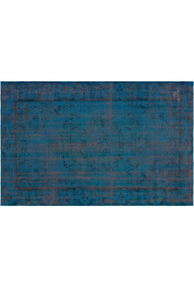 Bespoky Vintage Turkuaz 173x266 Cm Geleneksel Oryantal Yün Pamuk El Dokuma Alan Halısı