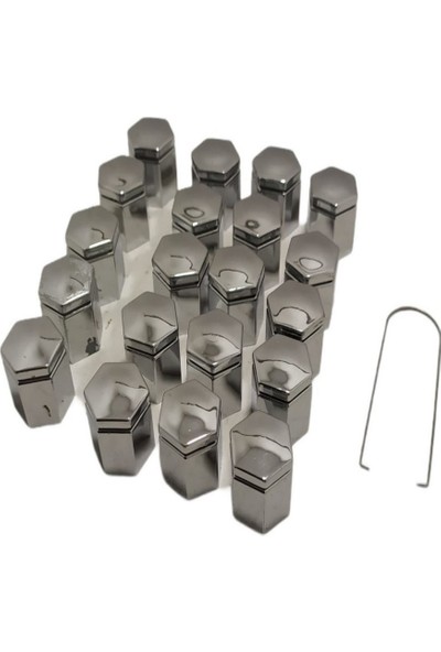 Yavaş Oto Bijon Kapak Altıgen Krom 17 mm