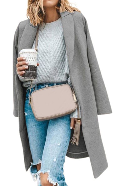 Farfi Premium Yün Hırka Entelektüel Soğuk Dayanıklı Anti-Shrink Kadınlar Uzun Çift Taraflı Yün Takım Elbise Ceket Streetwear (Yurt Dışından) Farfi Premium Yün Hırka Entelektüel Soğuk Dayanıklı Anti-Shrink Kadınlar Uzun Çift Taraflı Yün Takım Elbise Ceket Streetwear (Yurt Dışından)