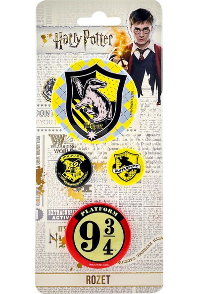 Gifi Harry Potter Hufflepuff Rozet 4 Adet Gifi Harry Potter Hufflepuff Rozet 4 Adet