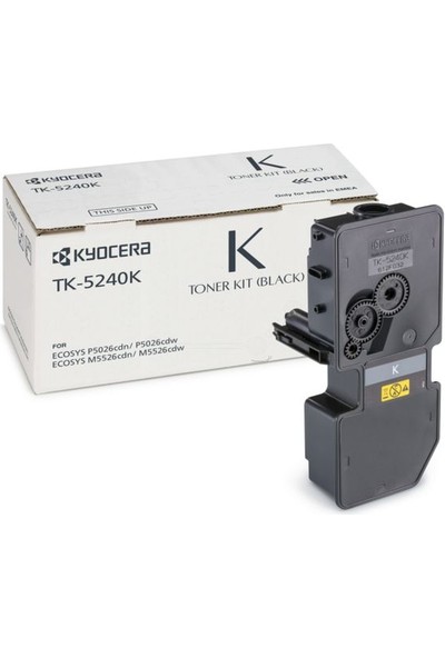 Kyocera TK-5240K Black Siyah Fotokopi Toneri Ecosys M5526CDN-5526CDW P5026CDN-5026CDW 4.000 Kyocera TK-5240K Black Siyah Fotokopi Toneri Ecosys M5526CDN-5526CDW P5026CDN-5026CDW 4.000