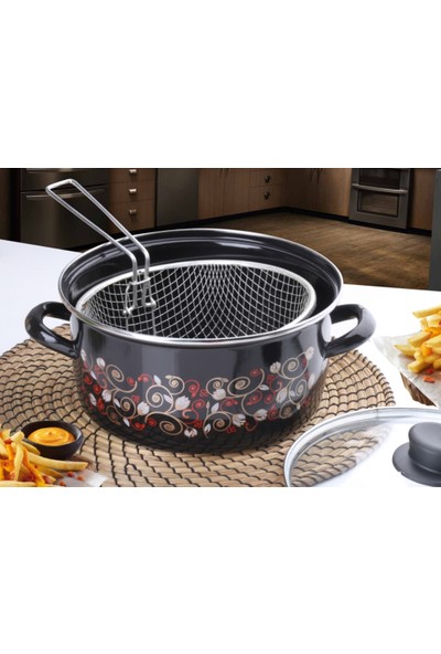 Ekuvars Emaye Kızartma Tenceresi 22 cm