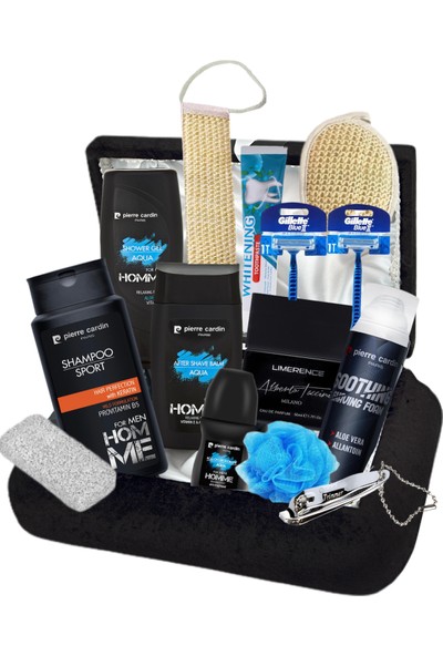 Güzellik Paketim Erkek Bakım ve Parfüm Seti - Pierre Cardin Damat Çeyiz Bohça Seti