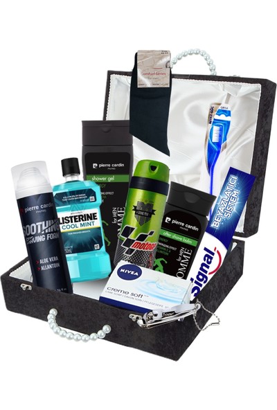 Güzellik Paketim Erkek Bakım Seti + Pierre Cardin Damat Çeyiz Sandık Seti Güzellik Paketim Erkek Bakım Seti + Pierre Cardin Damat Çeyiz Sandık Seti