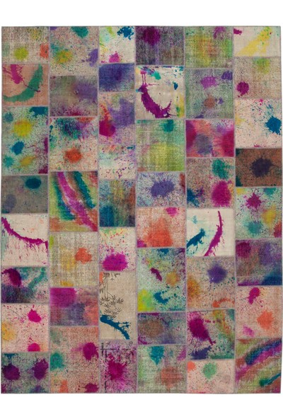Bespoky Fourtypatch 305x406 Cm Patchwork Yün-Pamuk El Dokuma Alan Halısı