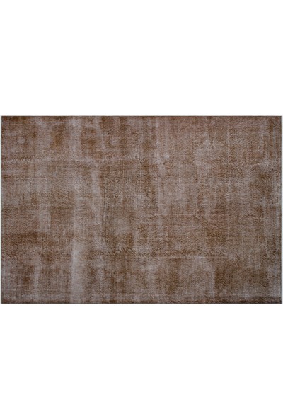 Bespoky Vintage Kahve 212X314 cm Nostaljik Yün Pamuk El Dokuma Alan Halısı